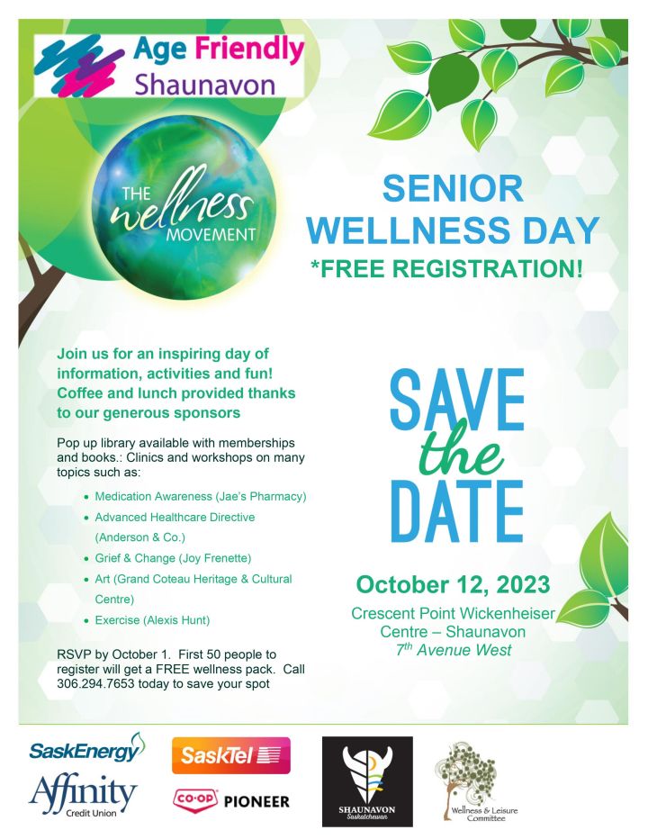 FREE SENIOR WELLNESS DAY | Town of Shaunavon