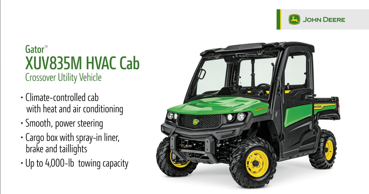 Win a John Deere Premium Cab Gator!