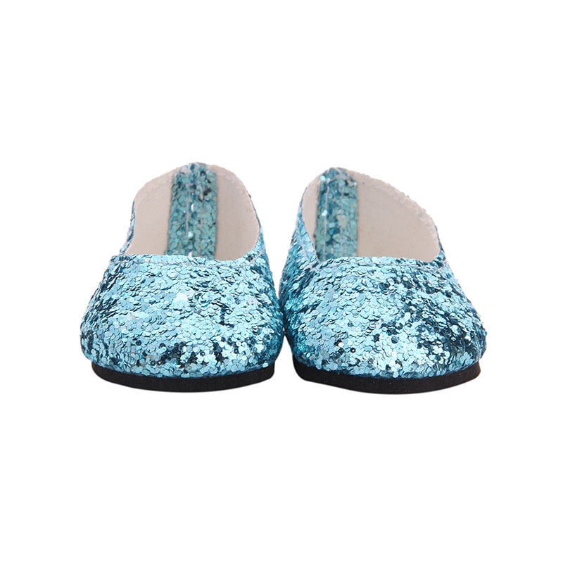 Light Blue Glitter Flats - Tarygo