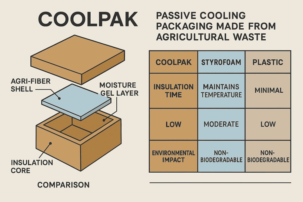 CoolPak – Passive Cooling Packaging Made from Agricultural Waste ...