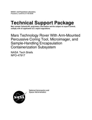 Mars Technology Rover with Arm-Mounted Percussive Coring Tool ...