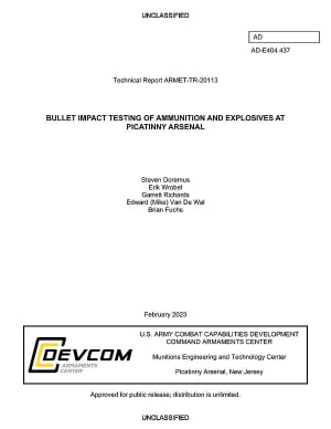 Bullet Impact Testing of Ammunition and Explosives at Picatinny Arsenal ...