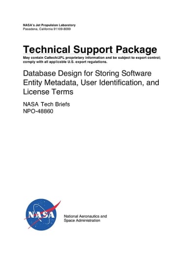 Database Design for Storing Software Entity Metadata, User ...