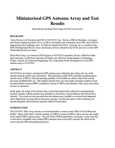 Miniaturized GPS Controlled-Reception-Pattern Antenna Array - Mobility ...