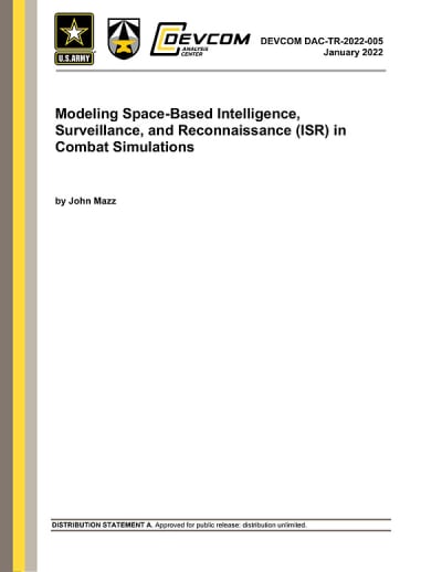 Modeling Space-Based Intelligence, Surveillance, and Reconnaissance ...