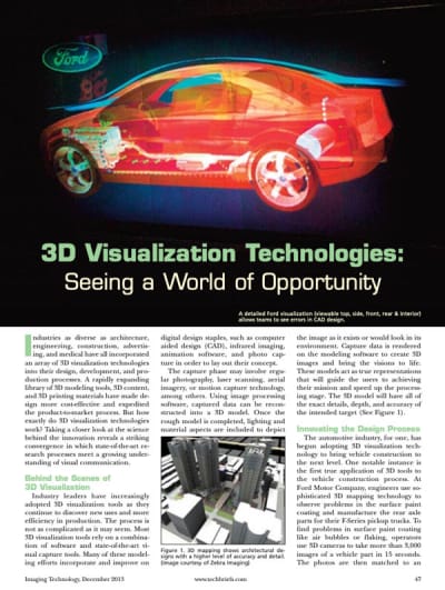 Vision System - Tech Briefs