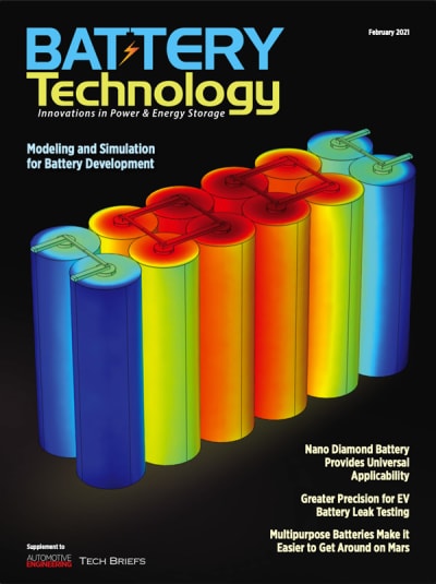Modeling & Simulation for Battery Development - Tech Briefs
