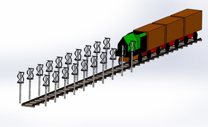 Power Generation From Wind Energy Produced By Train