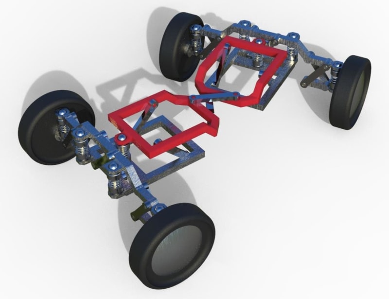 Wheel Platform with Articulated Frame and Independent Suspension System