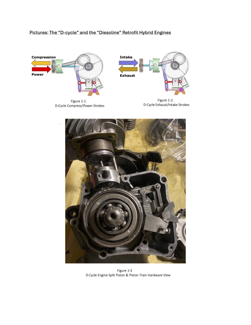 The “D-cycle” and the “Diesoline” Retrofit Hybrid Engines