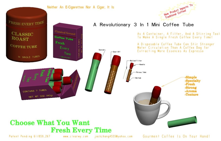 3 In 1 Fresh Mini Tube Coffee