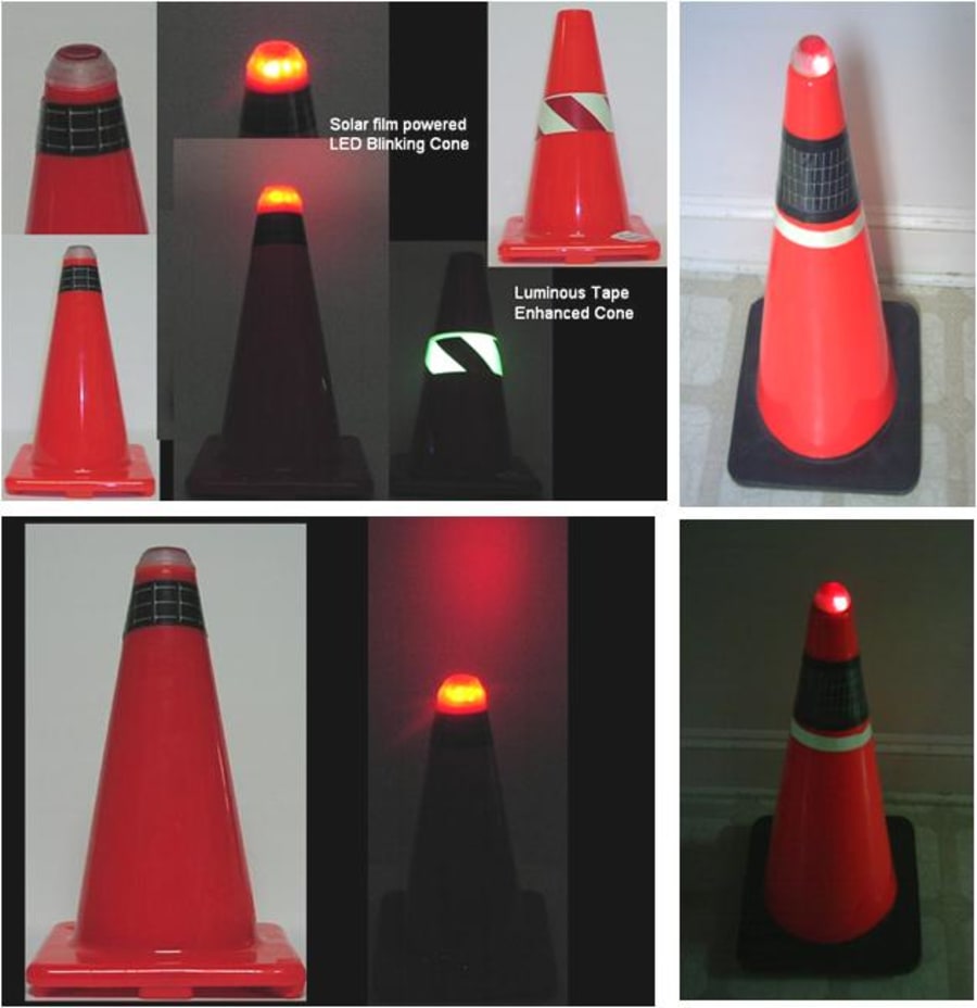 Solar Powered Safety Cone