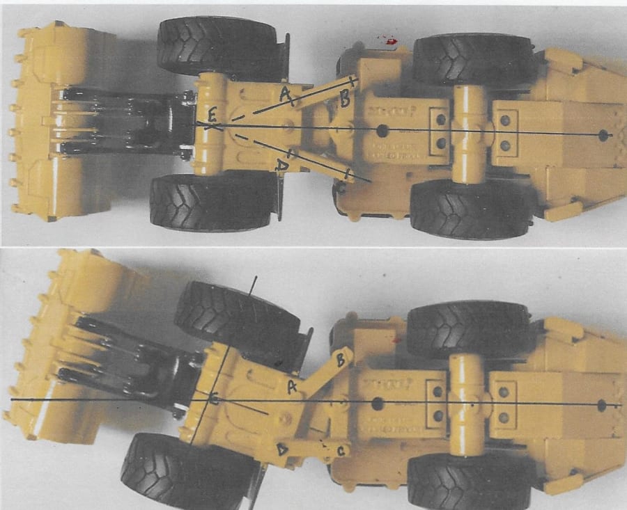 Frame Steered Chassis Virtual Pivot Steering (VPS) Timoney Steering System