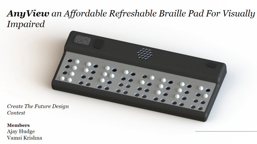 AnyView: an Affordable Refreshable Braille Pad for the Visually Impaired