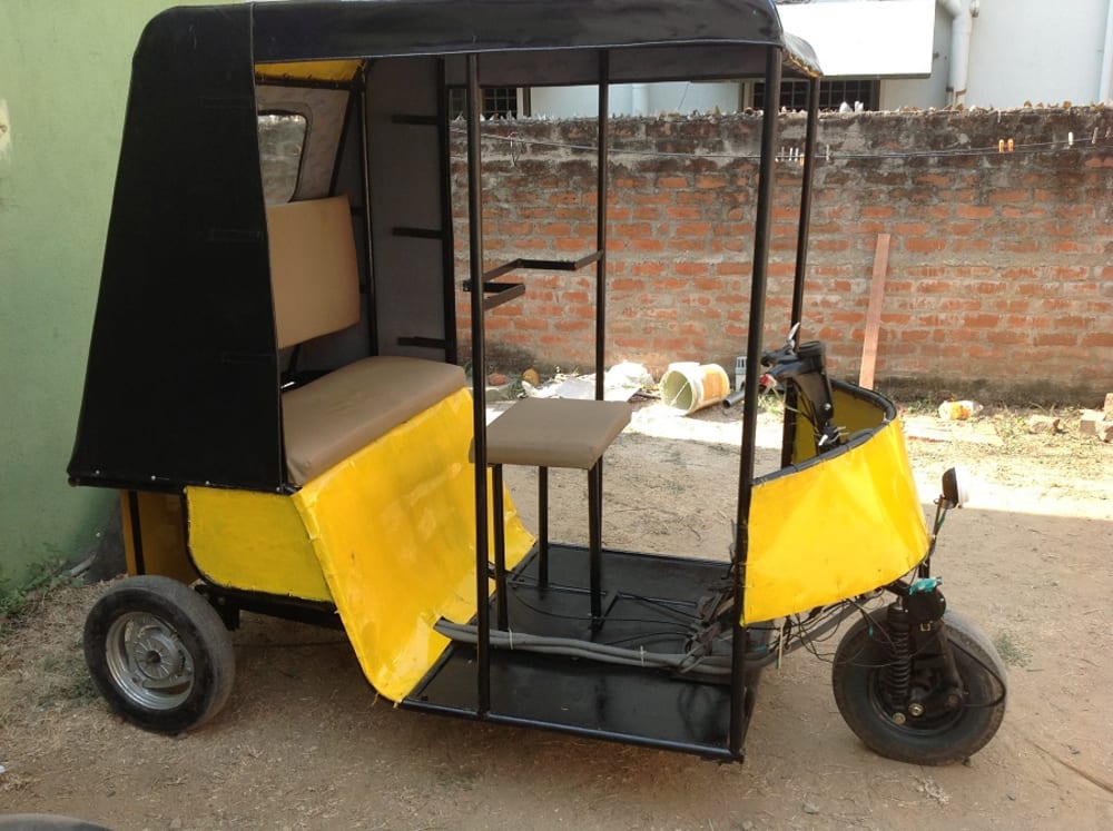 Design of an Dual driven Auto Rickshaw for physically Challenged Persons