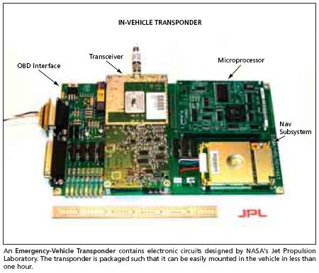 Vehicle Transponder for Preemption of Traffic Lights - Tech Briefs
