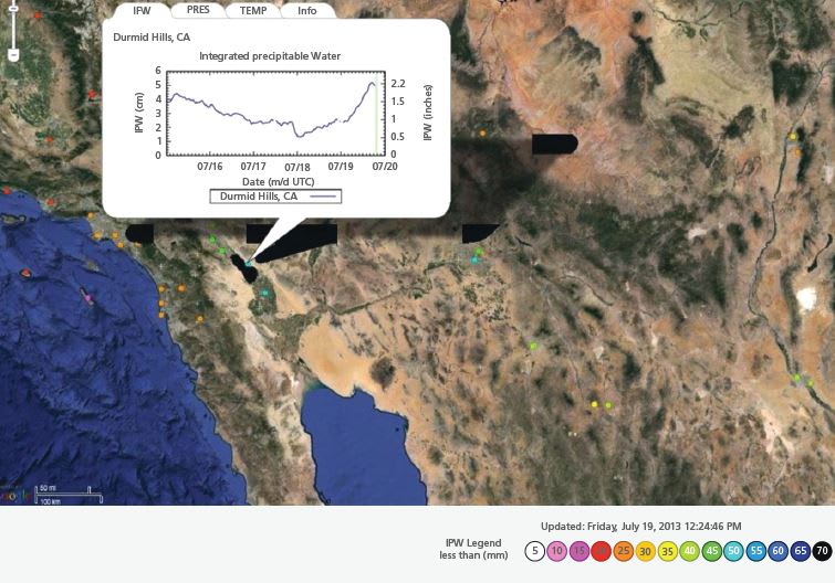 GPS Estimates of Integrated Precipitable Water Aid Weather Forecasters ...