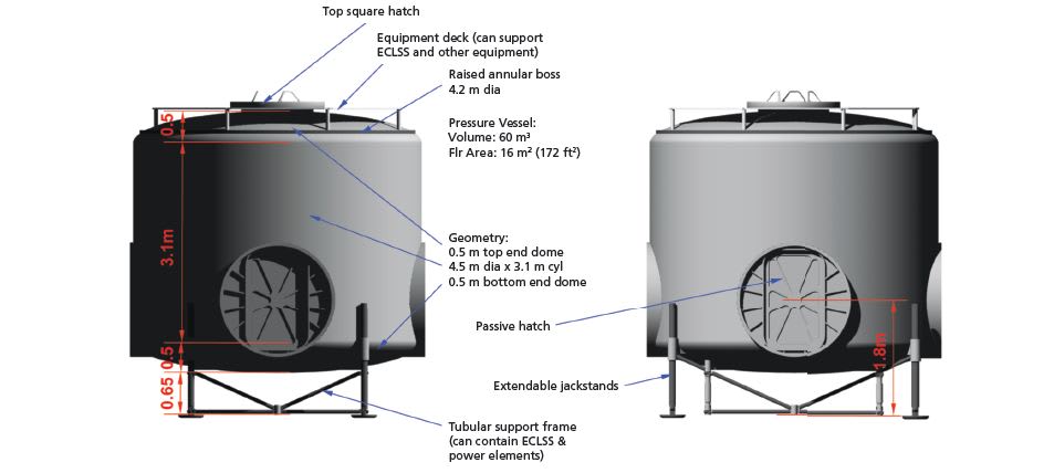 Habitat Demonstration Unit (HDU) Vertical Cylinder Habitat - Tech Briefs