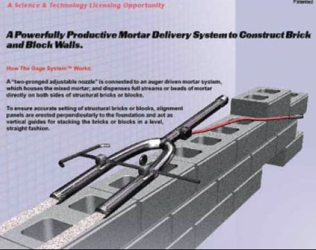 Mortar Dispenser Enables Efficient Wall Construction - Tech Briefs