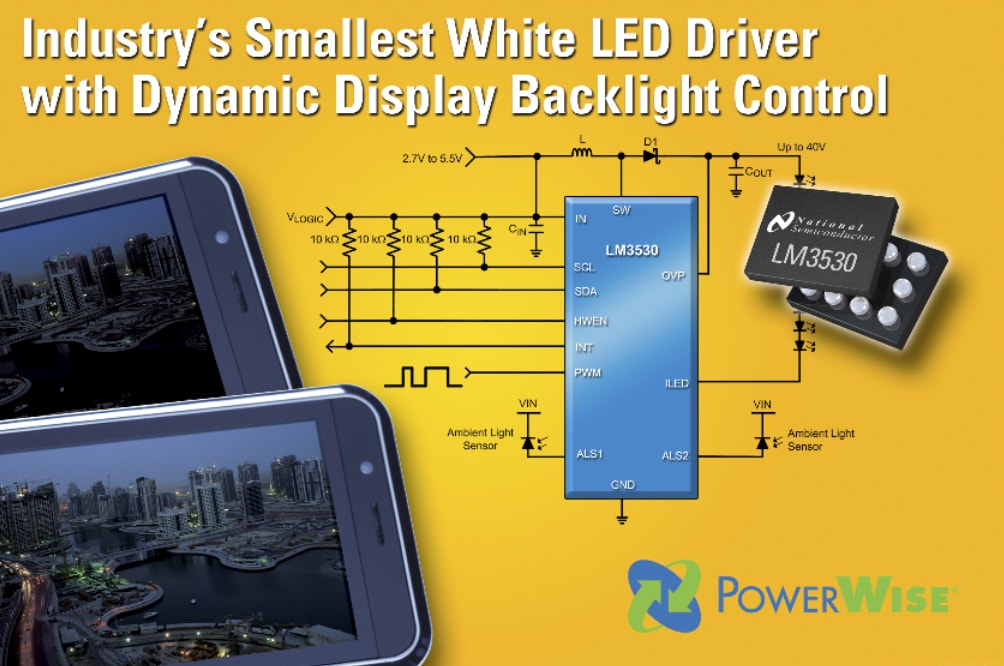 White LED Driver Offers Dynamic Backlight Control - Tech Briefs