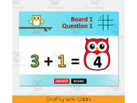 1 Digit Addition Tic Tac Toe Math Classroom Game in Owl Theme by Teach ...