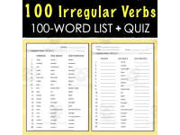 100 Irregular Verbs PAST SIMPLE - Fill-in Sentences + Mixed Quiz ...