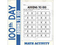 100th Day of School Worksheet: Adding to 100 by Teach Simple