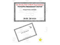 1st Grade Math Exit Slip Journal | Unit 6 Math Expressions by Teach Simple