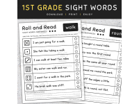 1st Grade Sight Words: First Grade Roll and Read Fluency Worksheets ...