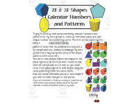 2D & 3D Shapes Calendar Numbers and Patterns by Teach Simple
