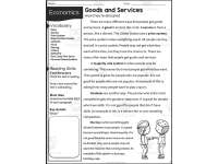 2nd Grade Reading Packet: Goods and Services by Teach Simple