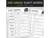 2nd Grade Sight Words: Read, Trace and Write Worksheets, [SET 4] by ...