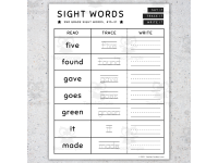 2nd Grade Sight Words: Read, Trace and Write Worksheets, [SET 4] by ...