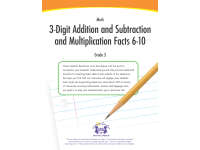 3-Digit Addition and Subtraction and Multiplication Facts 6-10 ...