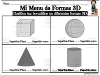 3D Shape Buffet (English and Spanish) by Teach Simple