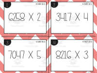 4 x 1 Multiplication Task Cards by Teach Simple