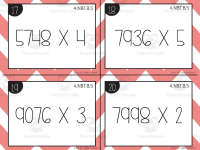 4 x 1 Multiplication Task Cards by Teach Simple