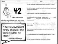 42 - The Jackie Robinson Story (2013): Complete Movie Guide by Teach Simple