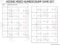 4th Grade Fractions Bump Games by Teach Simple