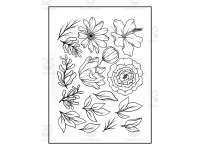 50 Flowers Coloring Pages For Adults. Stress Relief Coloring Book For ...