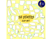 50 States Clip Art by Teach Simple