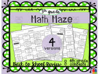 5th Grade Math Maze | Back to School Review by Teach Simple