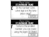 5th Grade Place Value Scavenger Hunt by Teach Simple