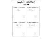 6th Grade Algebraic Expressions Student Guided Notes by Teach Simple