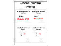 6th Grade Fractions, Decimals + Percents Student Guided Notes by Teach ...