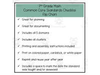 7th Grade Math Common Core State Standards Flip Chart Checklist by ...