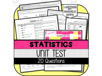 7th Grade Statistics UNIT TEST by Teach Simple