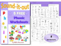 8 Phonics Worksheets by Teach Simple
