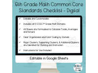 8th Grade Math Common Core State Standards Checklist - Digital by Teach ...