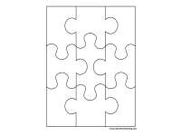 9 Pieces Blank Puzzle by Teach Simple